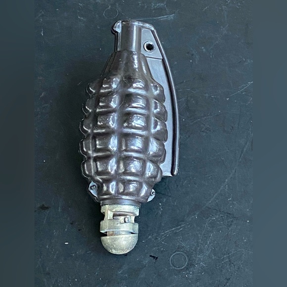Toys | Vintage Military Grenade Black Plastic W Metal Cap Bomb 5 Long ...
